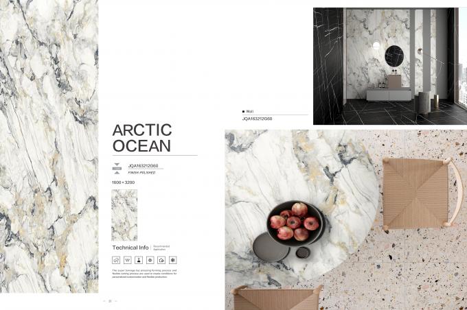 12mm Thickness White Glazed Porcelain Tile Antibacterial