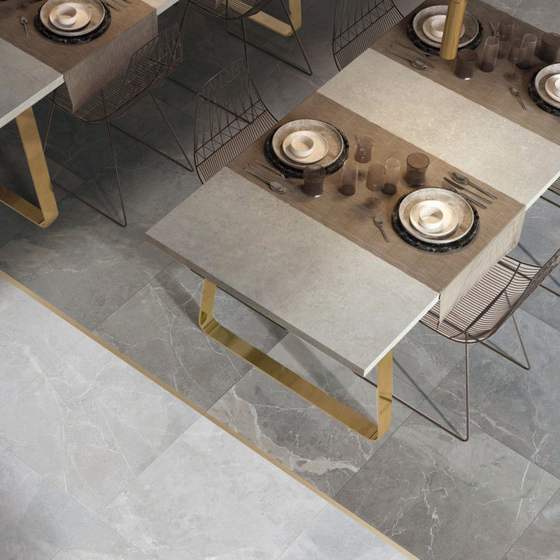 Grey Glazed Porcelain Tile 9mm Thickness Suitable for Floor and Wall Matt