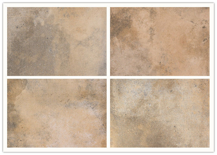 Durable Cement Look Porcelain Tile Glazed Concave Convex Pattern Surface