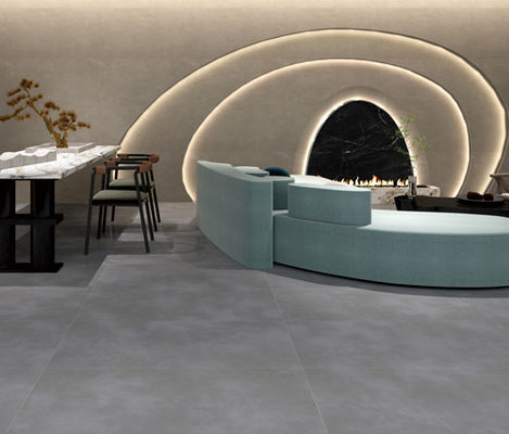 Large Format Cement Look Floor Tiles Porcelain Matte Dark Structure 60 ...