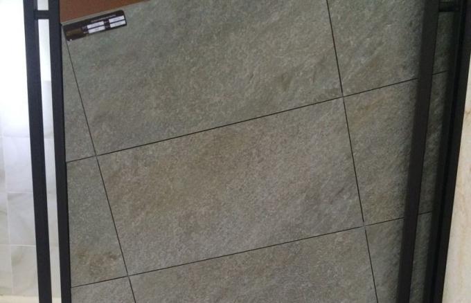 Glazed Sandstone Ceramic Floor Tiles Concave Convex Pattern Surface Treat