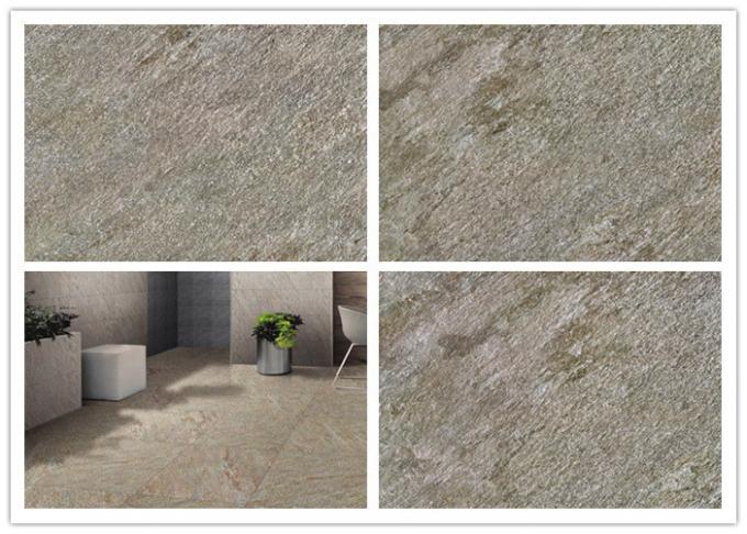 Glazed Sandstone Ceramic Floor Tiles Concave Convex Pattern Surface Treat