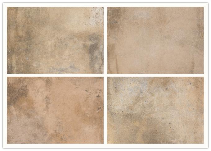 Durable Cement Look Porcelain Tile Glazed Concave Convex Pattern Surface